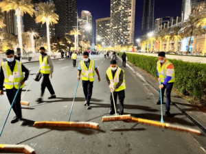Emrill cleans Downtown Dubai after new year celebrations for the tenth ...